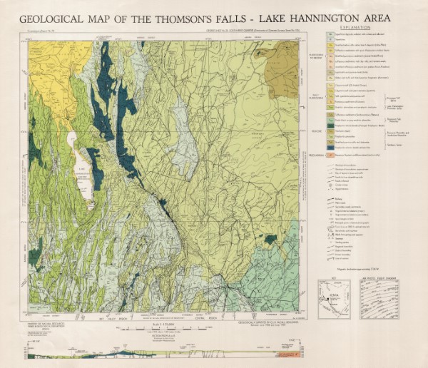 Geological Map of the Thomsons Falls Lake Hannington Area