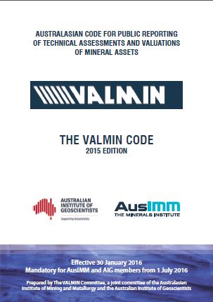 VALMIN CODE - VALMIN, 2015. Australasian Code for Public Reporting of ...